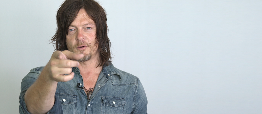 Norman Reedus Laughing